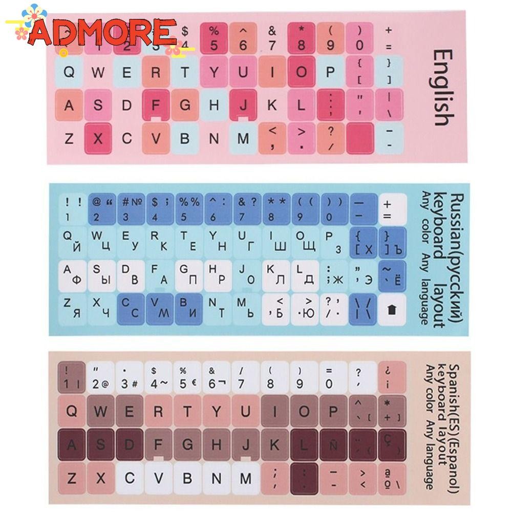 ADMORE Keyboard Sticker, Spanish English Keyboard Label, Replacement ...