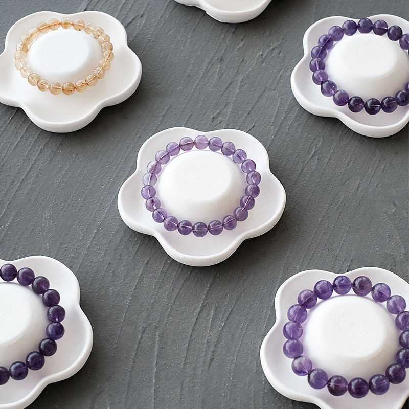 Straw Straw display stand white gypsum petal bracelet storage tr ...