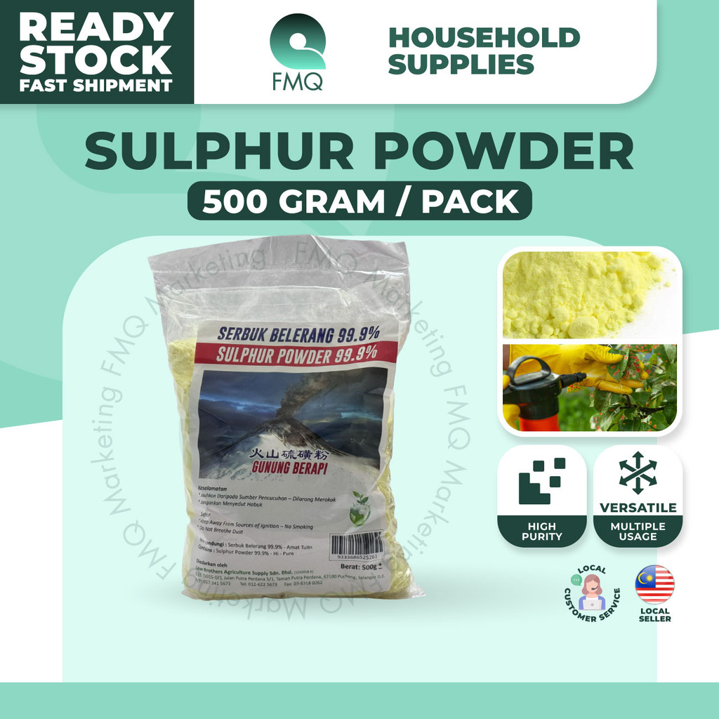 Sulphur Powder 99.9% Hi-Pure (500g) Serbuk Belerang Sulphur Belerang ...