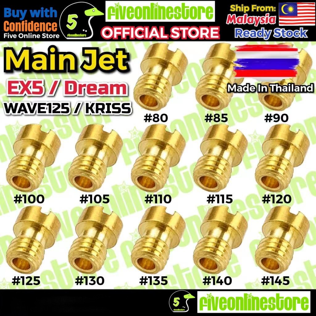 Main Jet EX5 HP GBO Wave125 W125 Modenas KRISS Main Jet For Carburetor ...