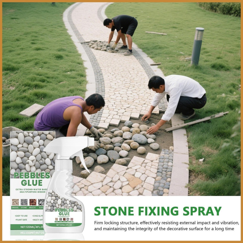 Landscape Rock Pebble 120ml Weather-Resistant Stone Binder Adhesive for ...