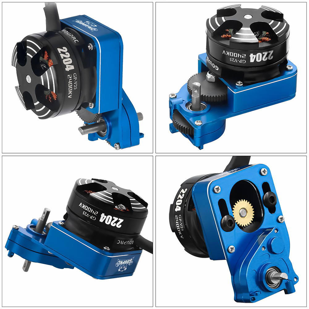 2204 2400KV Brushless Outrunner Motor with Transmission & 30A ESC for 1 ...