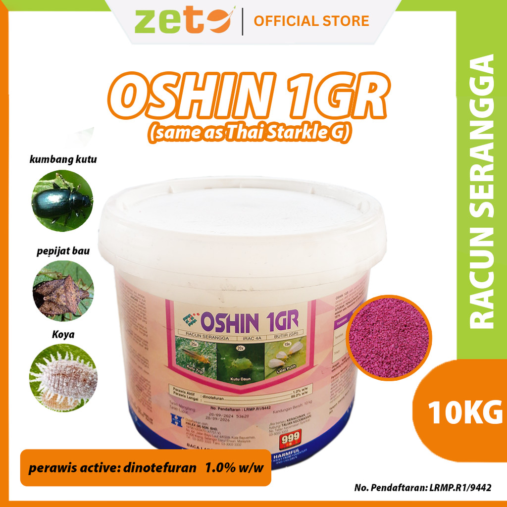Oshin 1gr 10KG Racun Serangga Dinotefuran 1% kawal serangan koya mealybug plant hopper outdoor ...