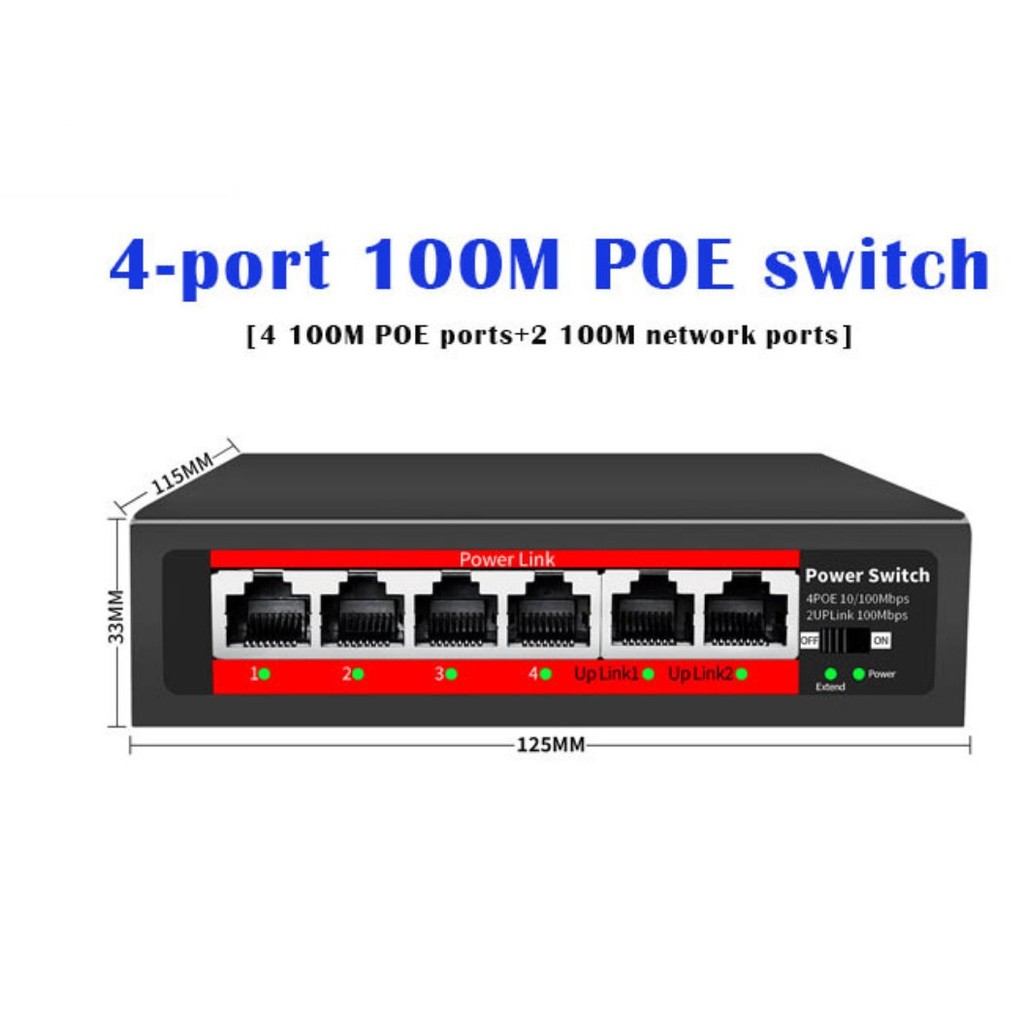 hot sale switch Min 4 Port Non Managed Poe Smart Switch 4-port 100M POE ...