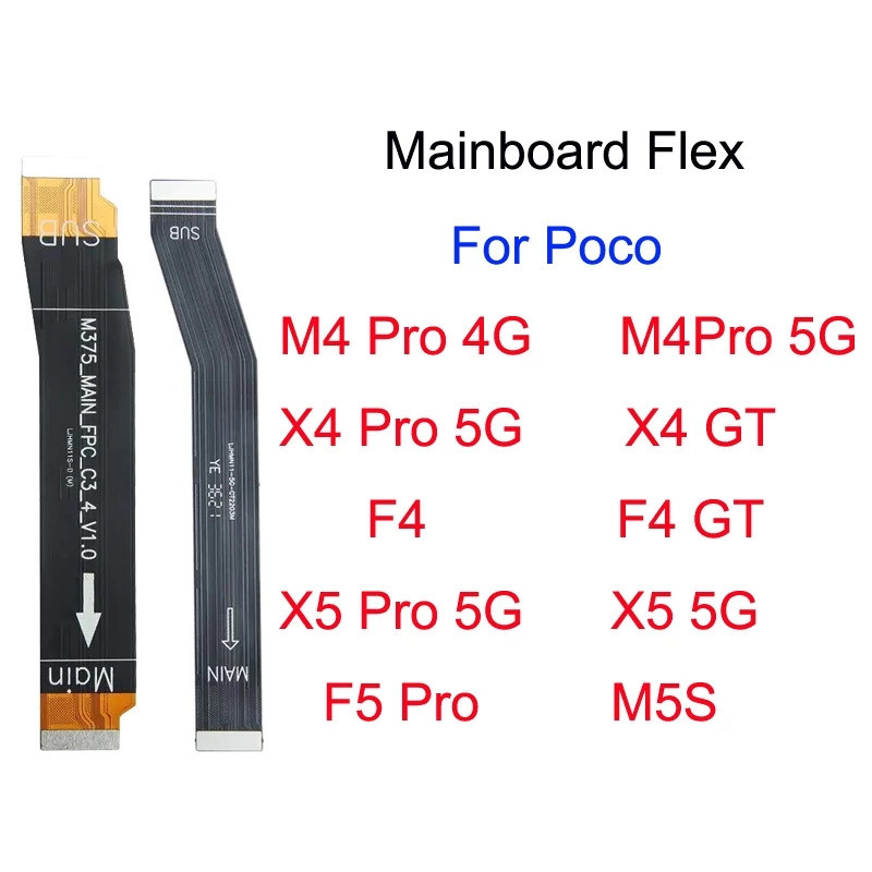 For Poco M4 M5 X4 X5 F4 F5 Pro GT 4G 5G M5S Original Mother Board Flex ...