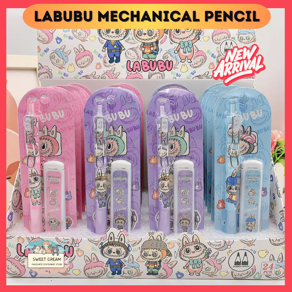 Cute Cartoon Labubu YJC-8836 0.5mm Mechanical Pencil Set with Refill ...
