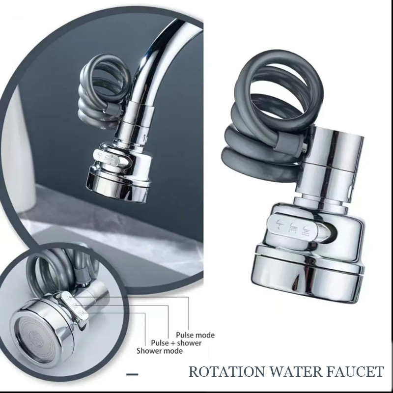 360 Degree Rotation Water Spout Stainless Steel 304 Faucet Spring Pull ...