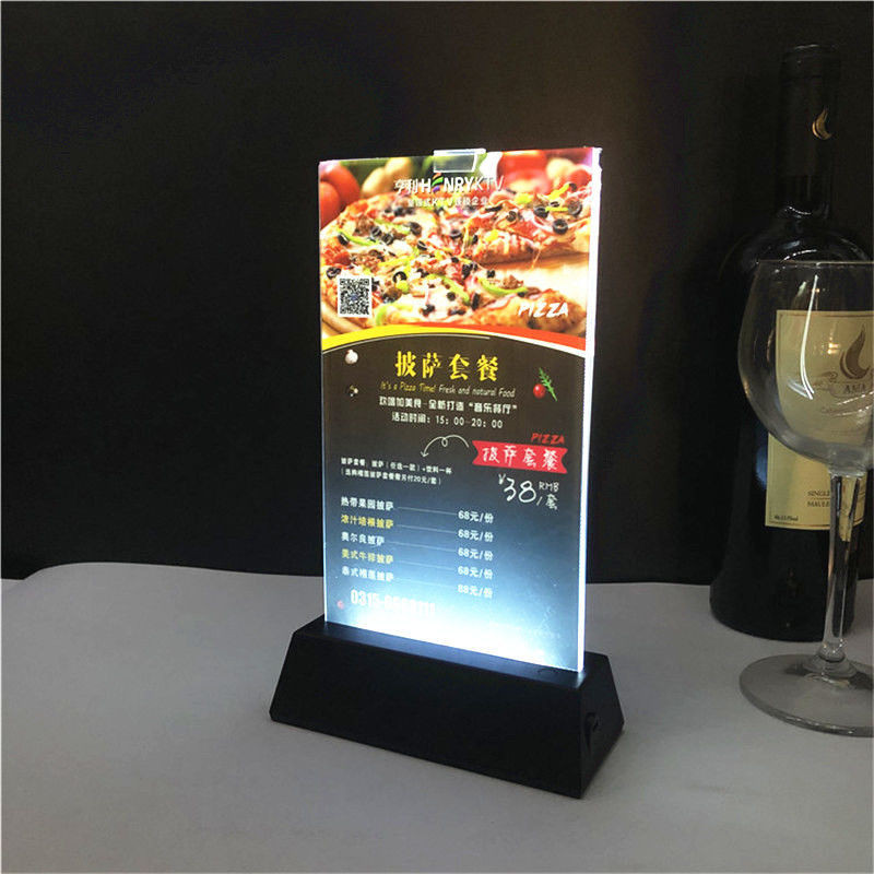 Led Rechargeable Luminous Light Box Billboard Lighting Acrylic Table ...