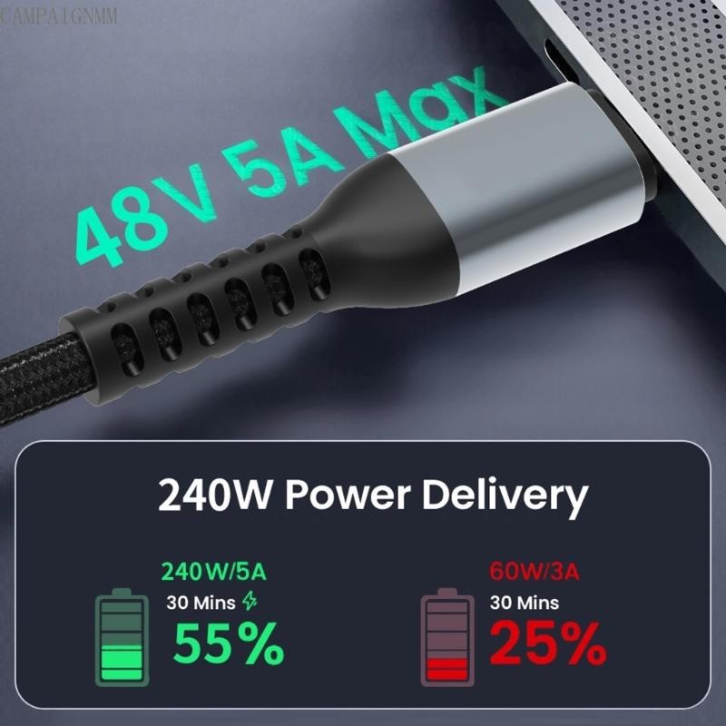 camp USB C to USB C Cable Male to Male Cable Support Charging Sync Data ...