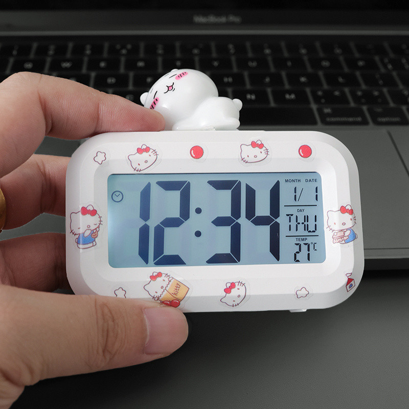 New Jiikawa Alarm Clock Luminous Table Clock Multifunctional Bedside ...