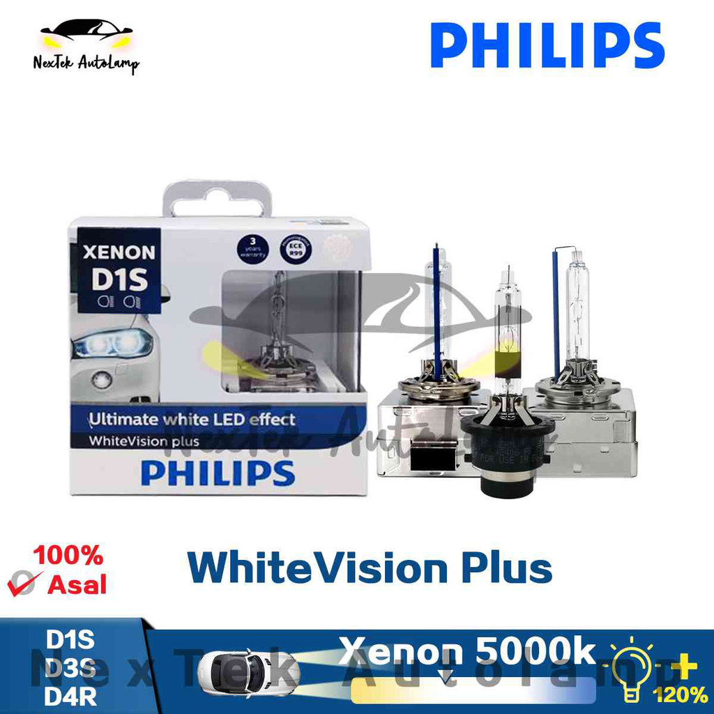 Philips WhiteVision Plus D1S D3S D4R 35W HID 5000K 6700K White Light ...