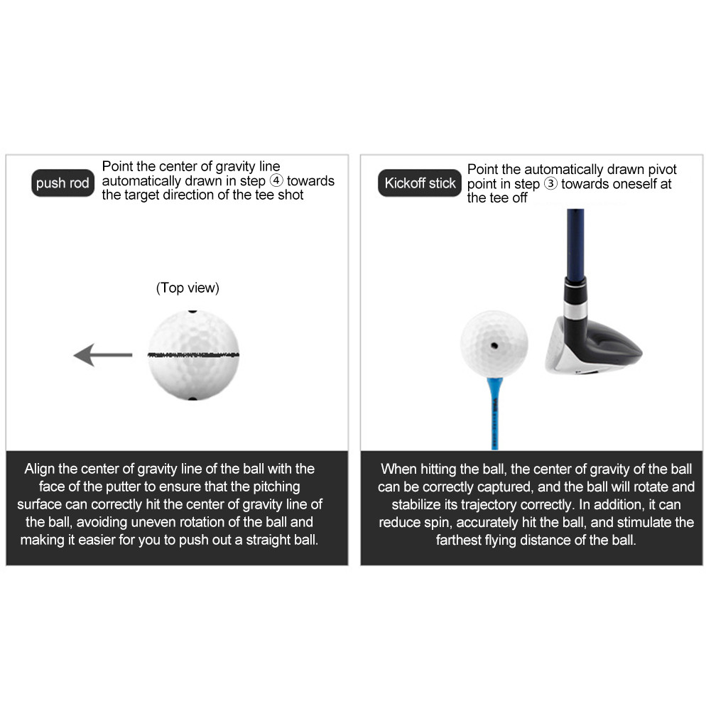Ball Spot Marker Finds Gravity Distribution Line Golf Ball Marker PP ...