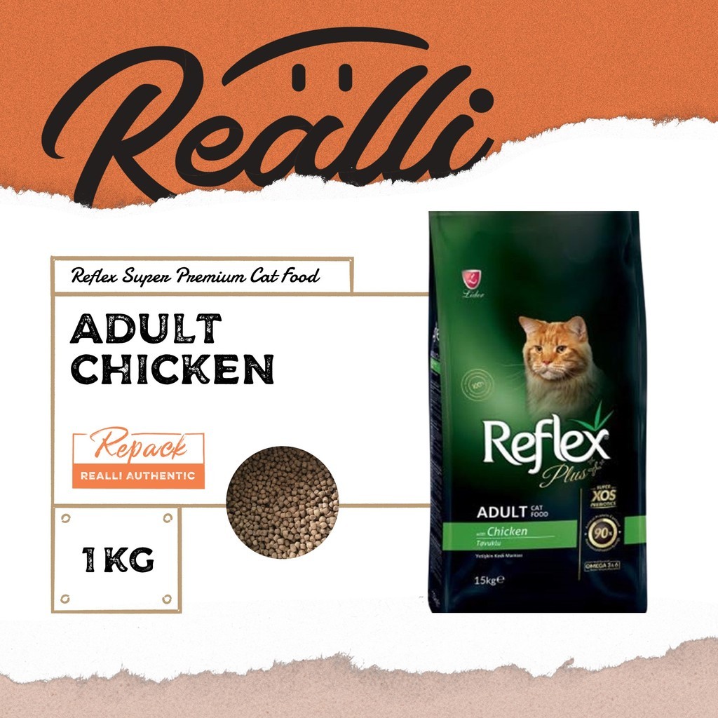 Reflex Cat Dry Food Adult Chicken 1kg (Repack) | Shopee Malaysia