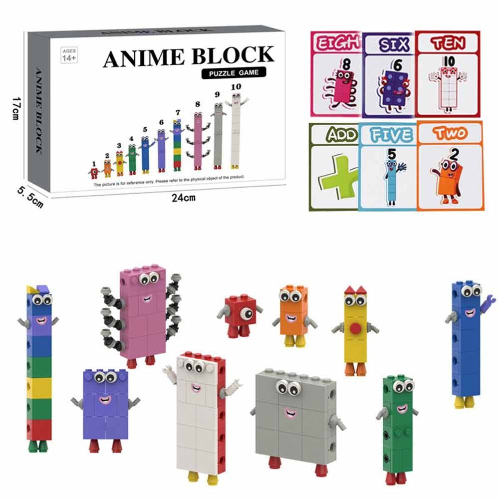 NEW Anime Block Numberblocks: Number Block Small Square Human Building ...