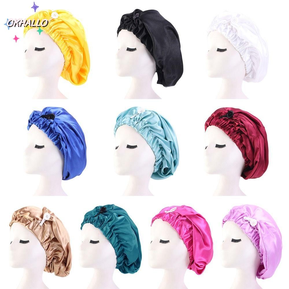 OKHALLO Night Sleeping Cap Night Sleeping Cap Ladies Hair Cover Pure ...