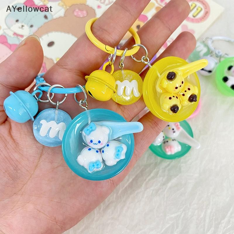 AY Sanrio Luminous Rice Ball Bowl Keychain Kuromi Melody Pochacco ...