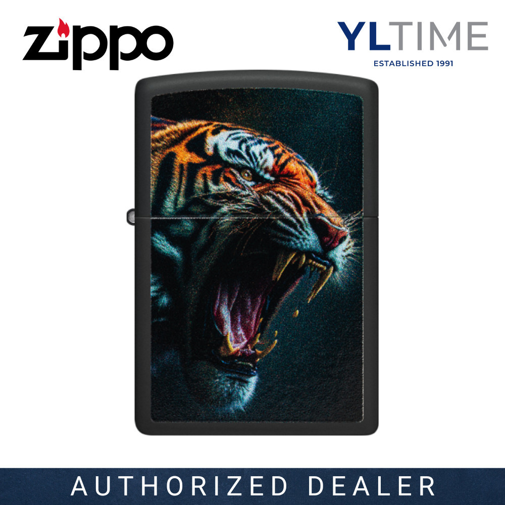 Zippo #46241 Fierce Tiger Design Lighter (100% Original & New) | Shopee ...