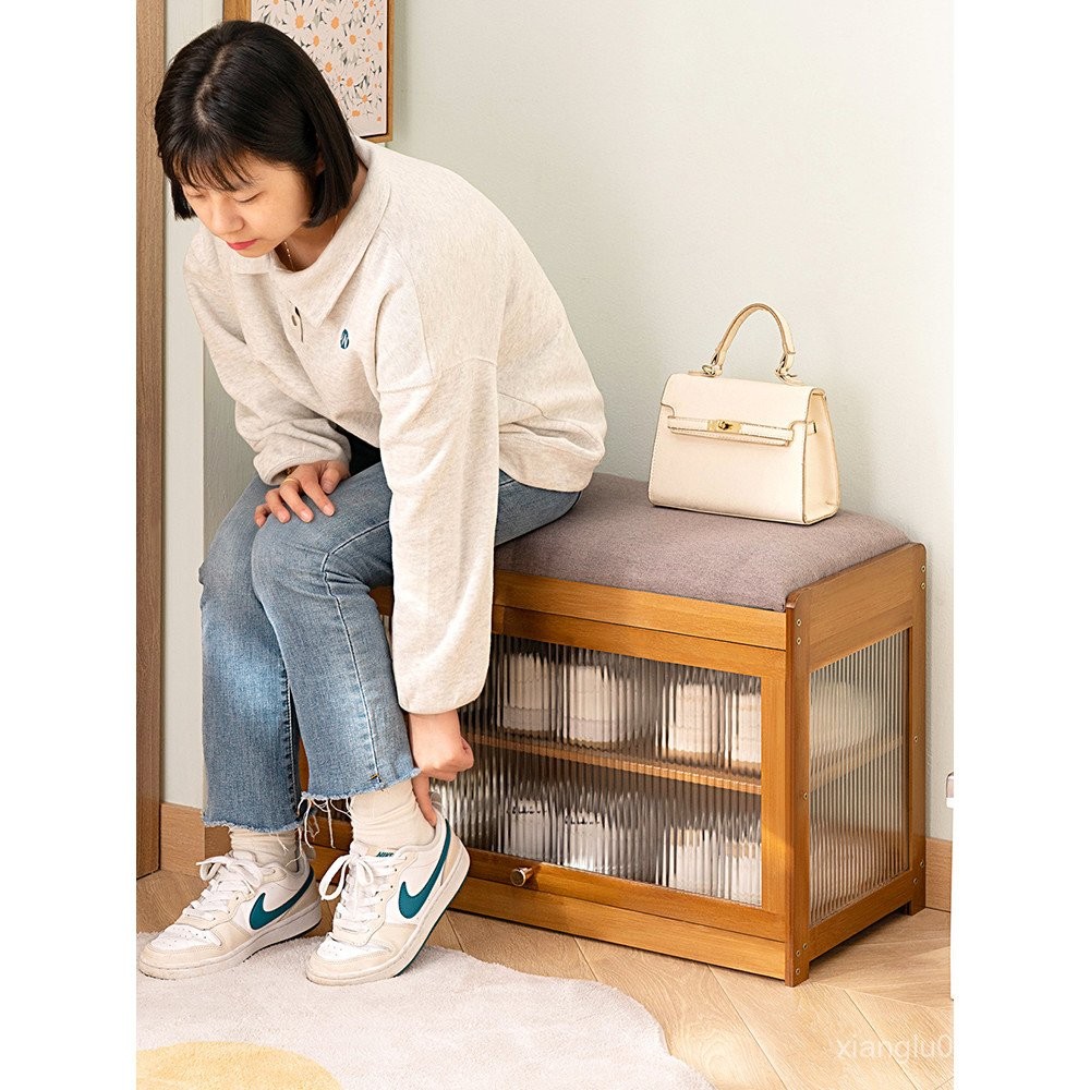 Change Shoe Stool Door Household Shoe Cabinet Can Sit Stool Integrated ...