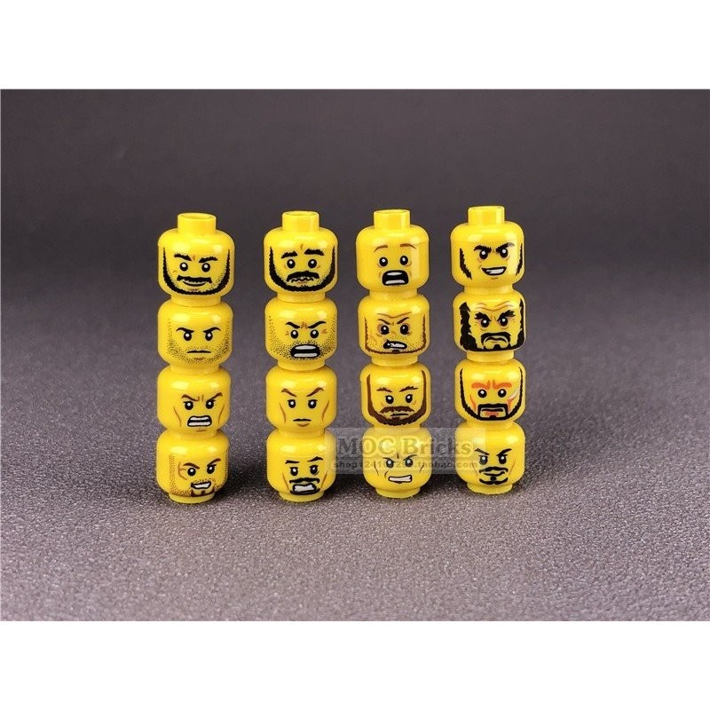 Moc Body Head Brain Expression Beard Building Blocks | Shopee Malaysia