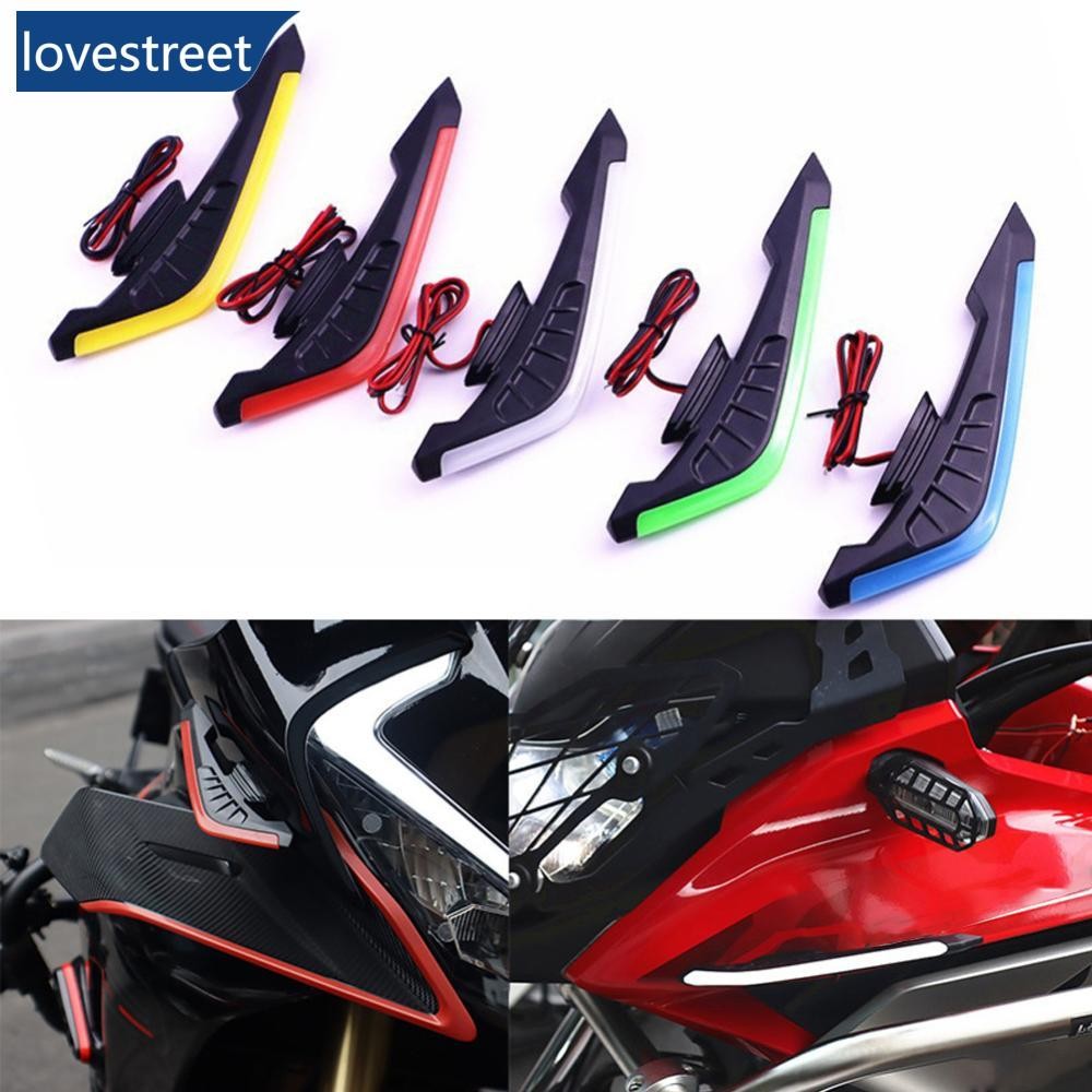 LOVESTREET 2Pcs Motorcycle Front Side Spoiler Winglets Aerodynamic Wing ...