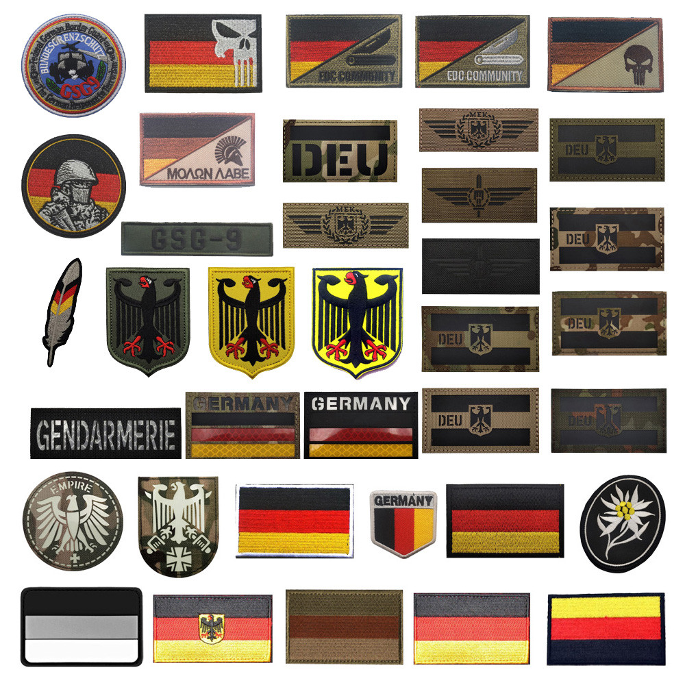 Outdoor Bag Accessories Laser Cutting German Eagle Shield Type germany polizei patchesgsg9 ...