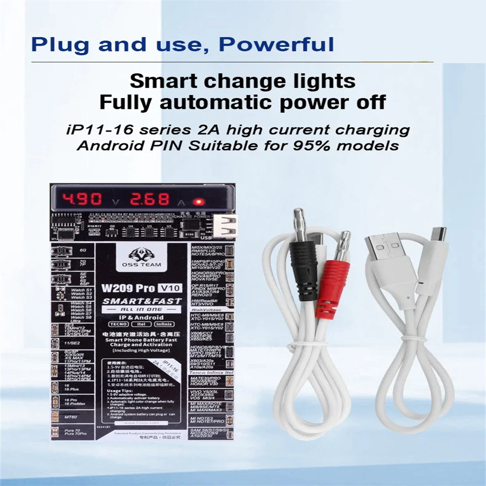 W209 Pro V10 Battery Activation Test Board for IPhone 11-16 Series ...