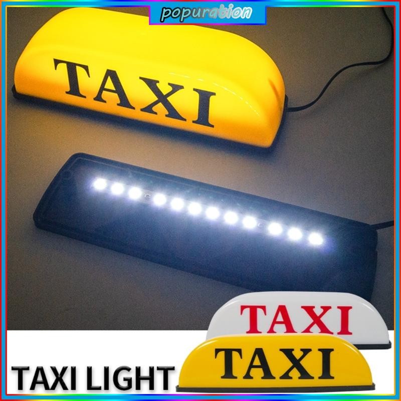 POP Magnetic Taxi Light Waterproof Taxi Roof Sign Taxi Cab Sign Lamp ...