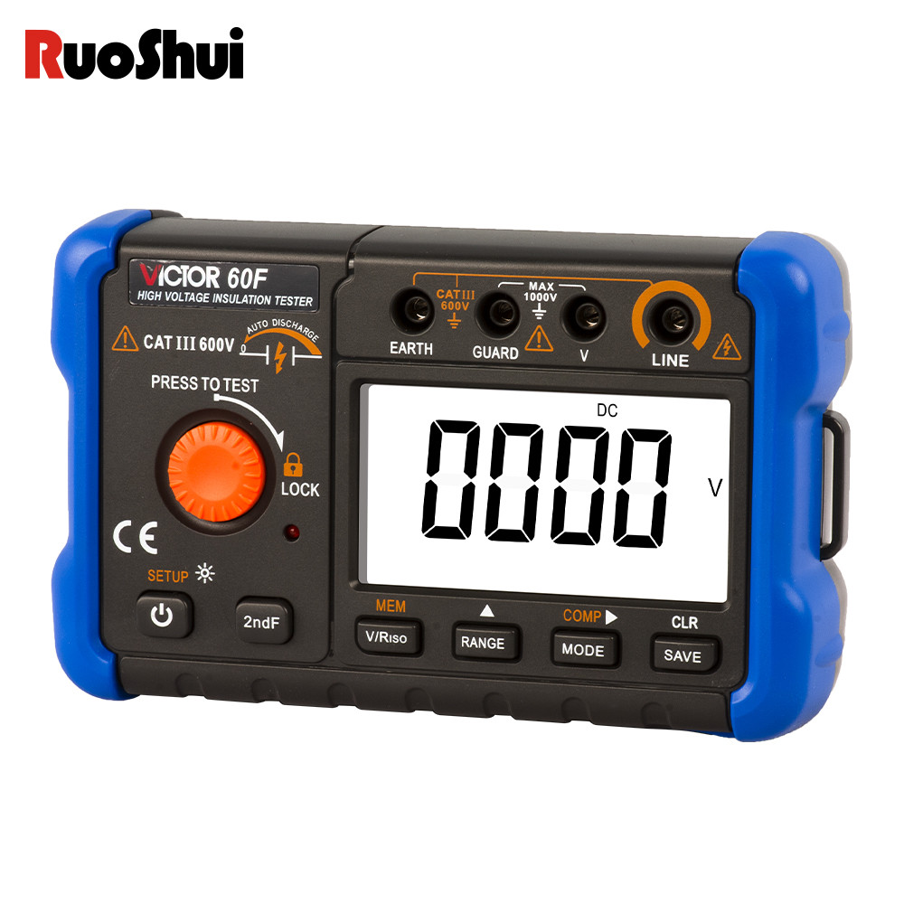 Victor 60F High Voltage Insulation Tester 50V 100V 250V 500V 1000V ...