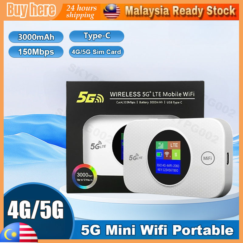 【8 Years Warranty】Mini Wifi Portable Pocket Poket 4G/5G Sim Card Wifi ...