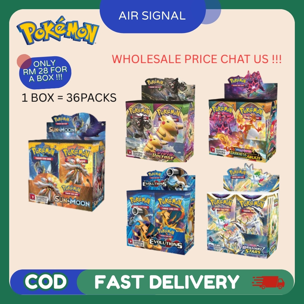 POKEMON CARD BOX (360pcs) Pokemon Cards DX Brilliant Stars Sun & Moon ...
