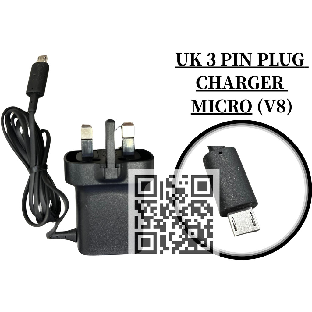 WALL HOME NOKIA PHONE CHARGER 3 Pin UK PLUG 5.0V Nokia Small Pin Big ...