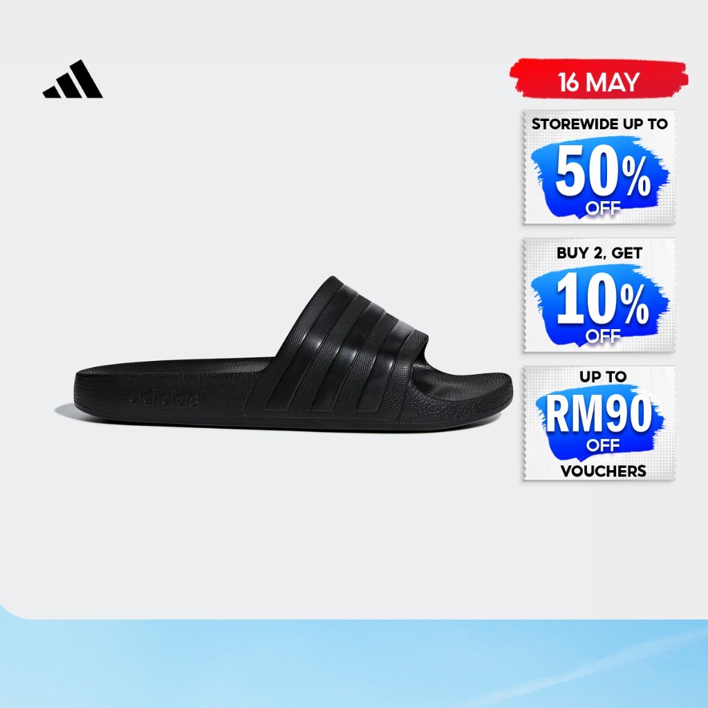 adidas Swimming & Lifestyle Adilette Aqua Slides Unisex Black F35550 ...