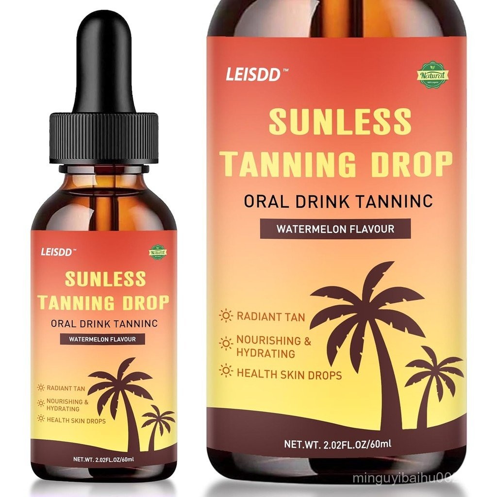 Drinkable Sunless Tanning Drops,Oral Tanning Formula for Natural ...