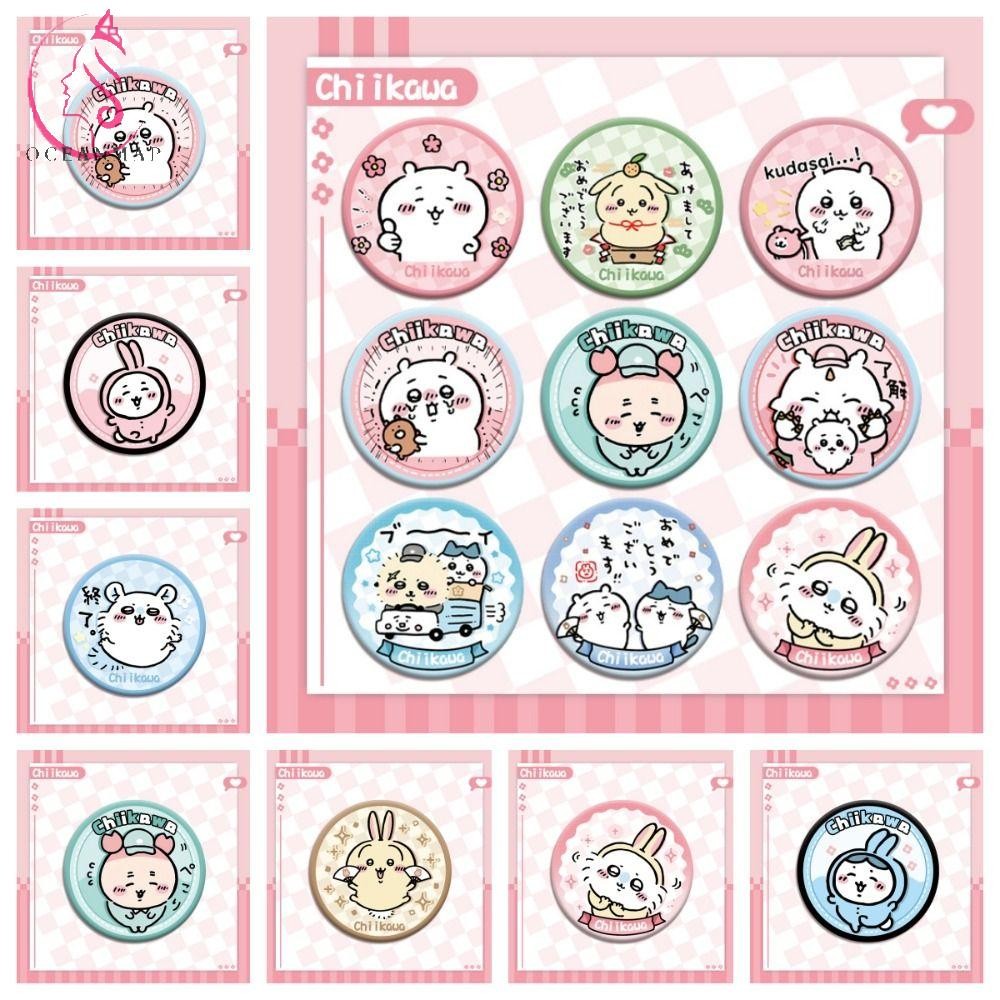 OCEANMAP Hachiware Brooch, Breastpin Kurimanjyu Anime Chiikawa Pin ...