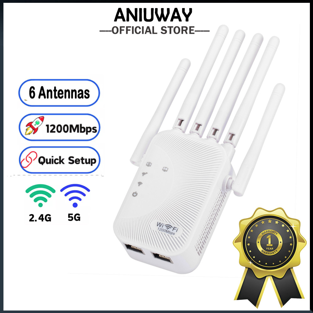 4/6 Antenna Wifi Extender Repeater Router Dual Frequency 2.4G/5G ...