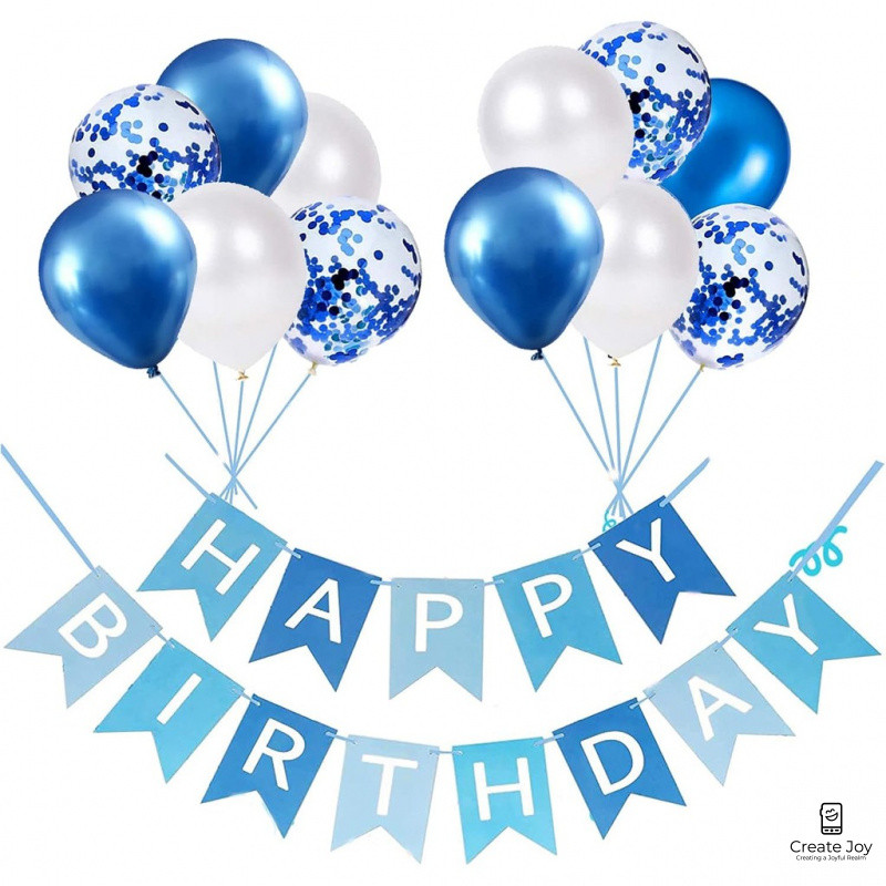 Sepanduk Selamat Hari Lahir, Hiasan Parti Perak Emas Hitam Sepanduk ...