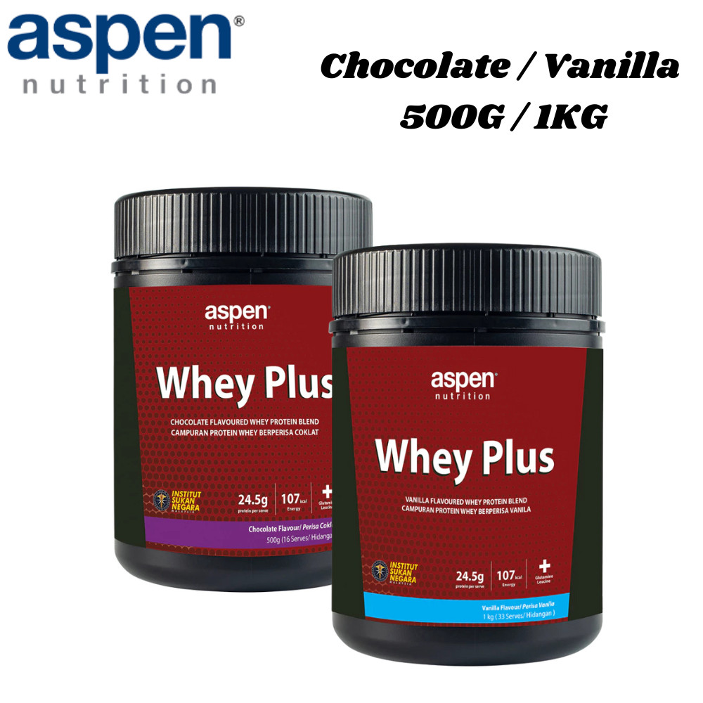ASPEN Whey Plus Chocolate Vanilla Protein Blend 500g 1KG | Shopee Malaysia