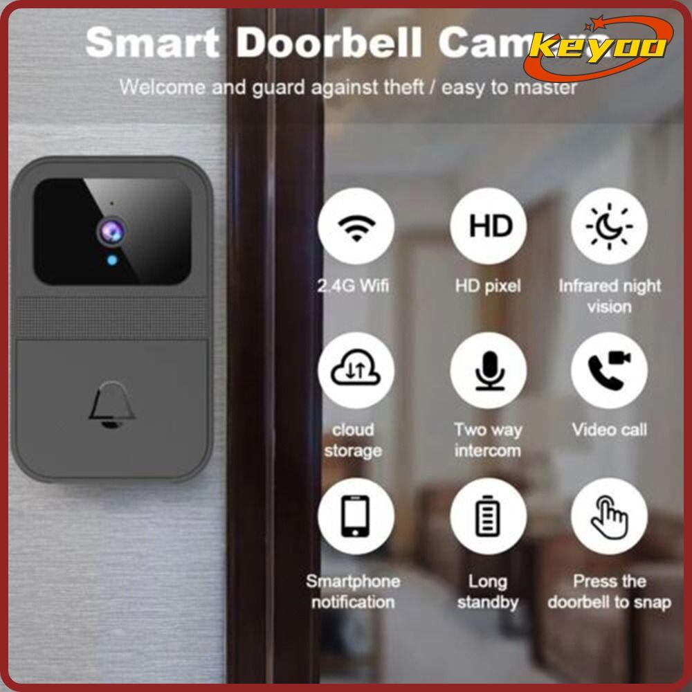 [KEYOO] Wireless Smart Doorbell, Motion Detection Night Vision Wifi ...
