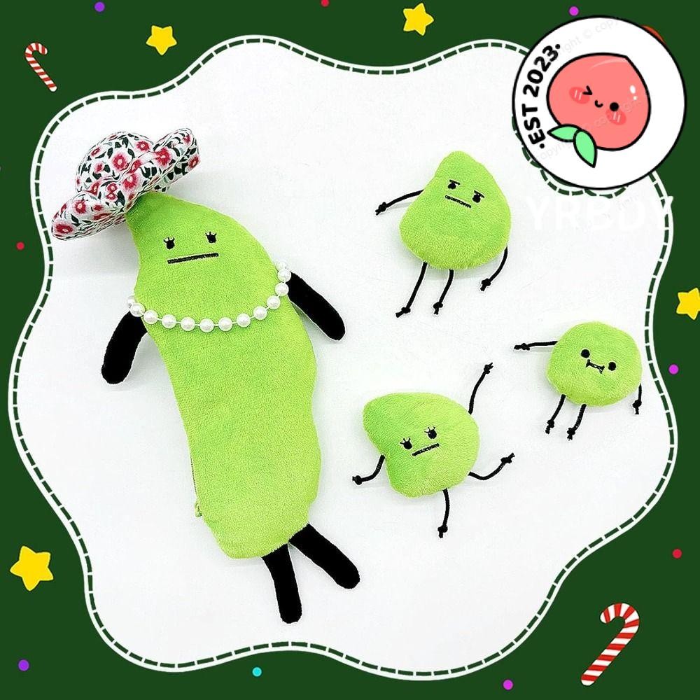 YRBWDYZDH Secret Staycation Plush Toy, Cute Edamame Family Doll ...