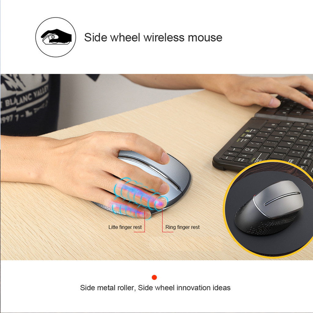 Jomaa 2.4G Wireless Mouse Ergonomic Vertical Mouse High Precision ...