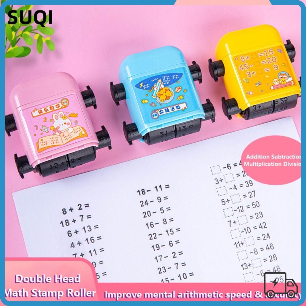 LUCKY-SUQI Math Roller Stamp, 2-in-1 Multiplication Division Math ...