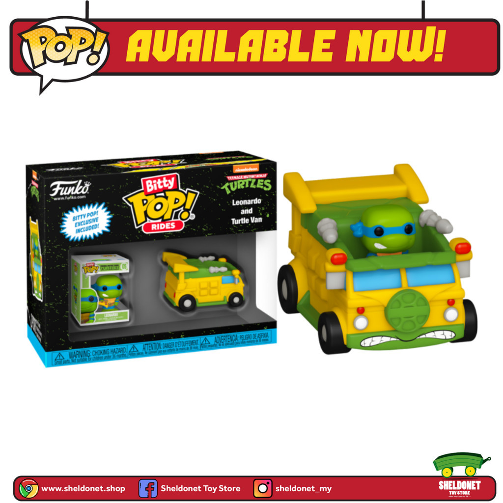 Funko Bitty Pop! Rides: Teenage Mutant Ninja Turtles - Leonardo and ...