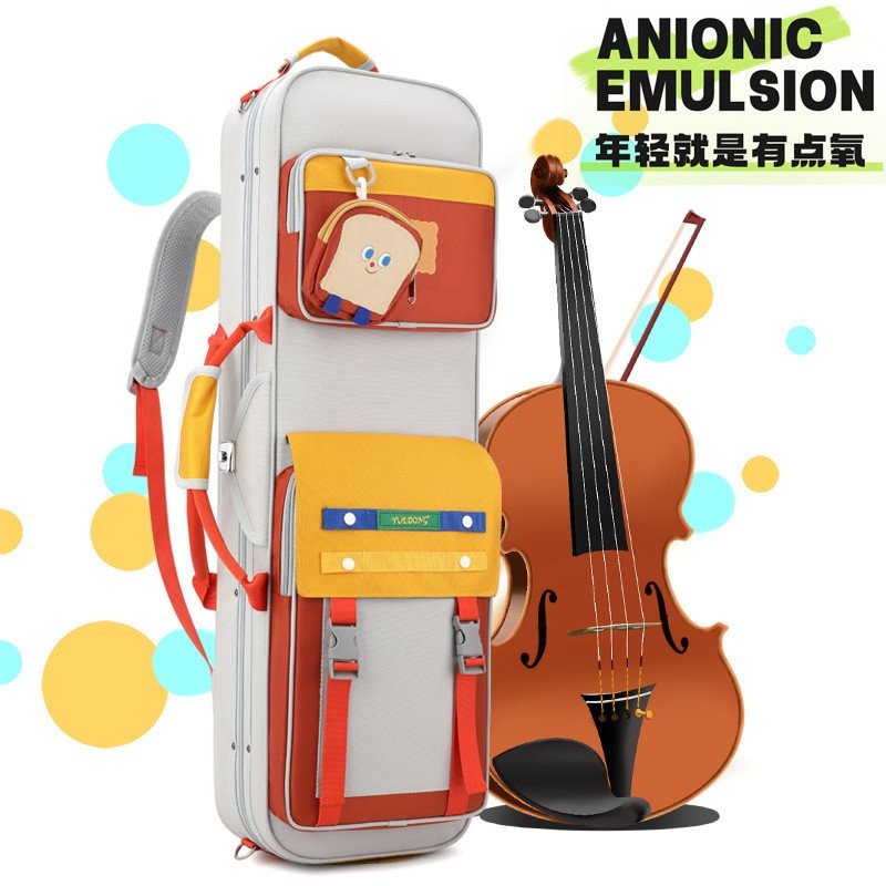 Violin Box 4/4 Fashion Exclusive Fresh Ladies Contrast Color Stitching ...