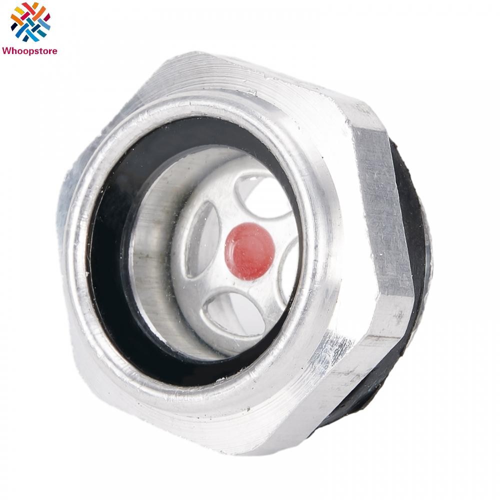 Clear Tempered Glass Air Compressor Oil Level Gauge Sight Glass 12 Male ...
