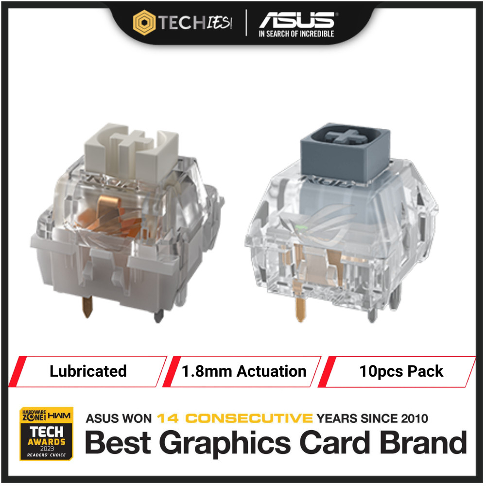 ASUS ROG NX Snow & Storm Switches 10pcs Pack - NX Snow / NX Storm ...
