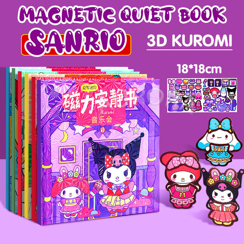 MYAURORA DIY Magnetic Quiet Book Kuromi Cinnamoroll Quiet Book Melody ...