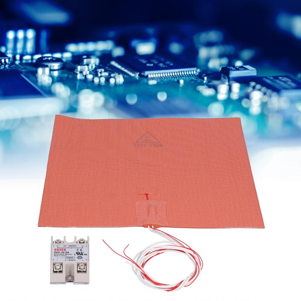 Ffggg Silicone Heater Pad 3D Printer Heating Bed Durable 220V 750W with ...