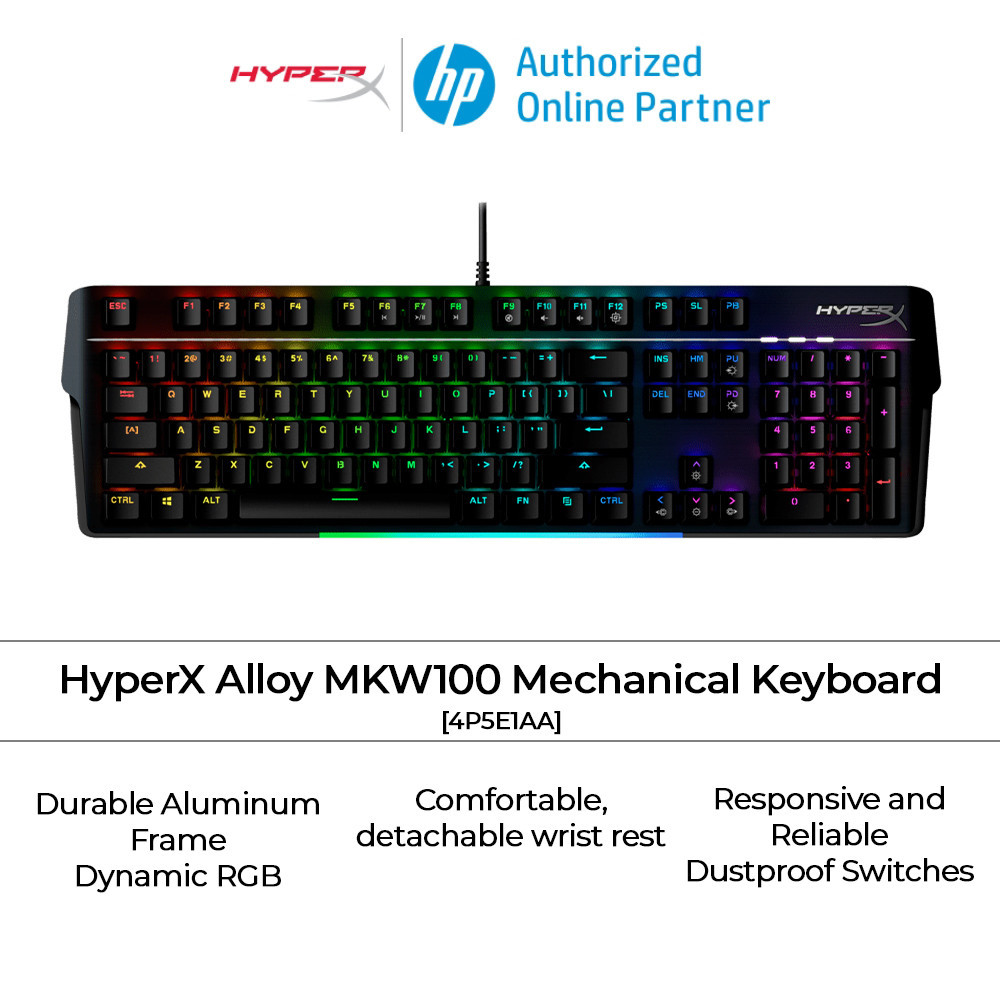 HyperX Alloy MKW100 Mechanical Gaming Keyboard [4P5E1AA] | Shopee Malaysia