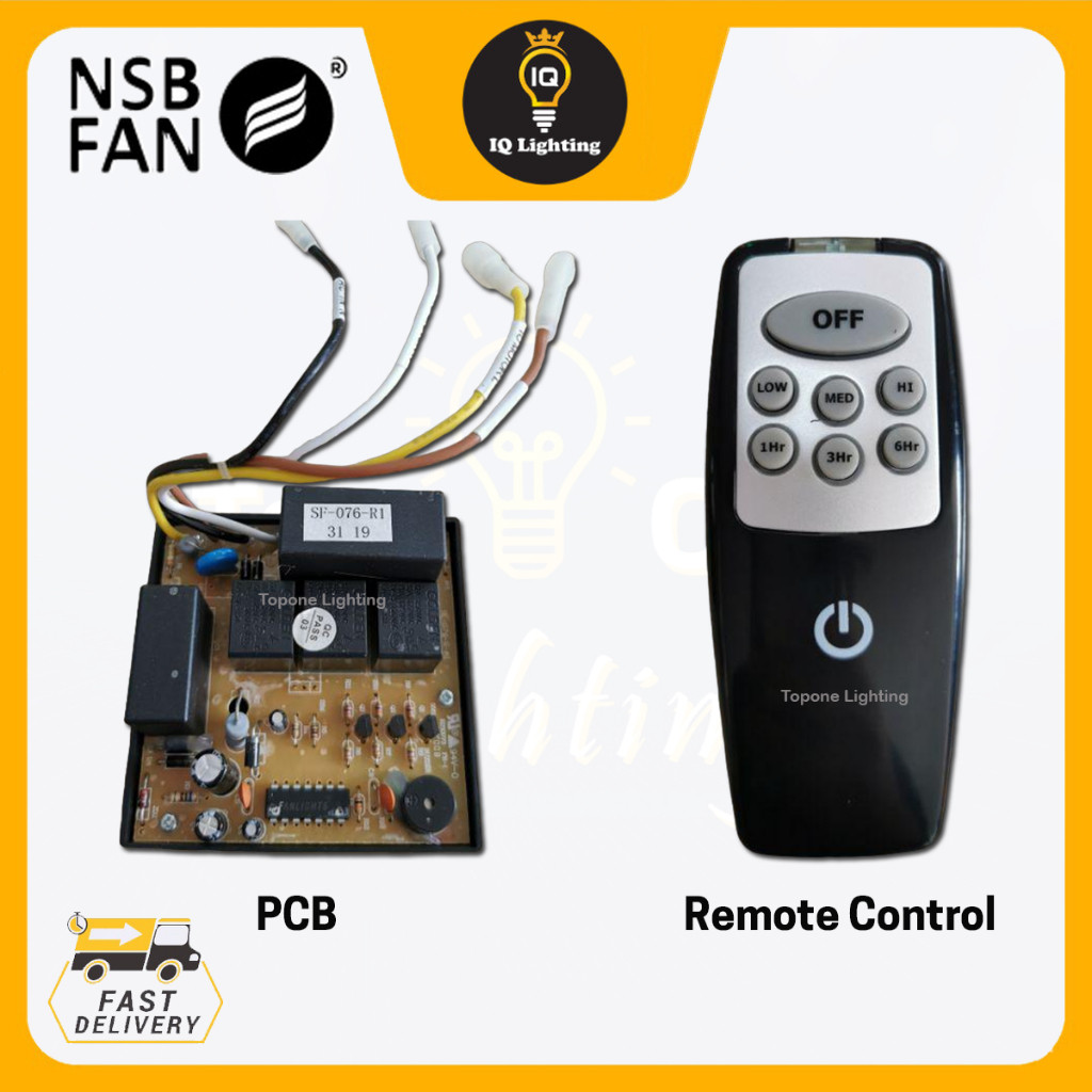 Original PCB/Remote Control for NSB Xtreme/Max Ceiling Fan - 4 speed ...
