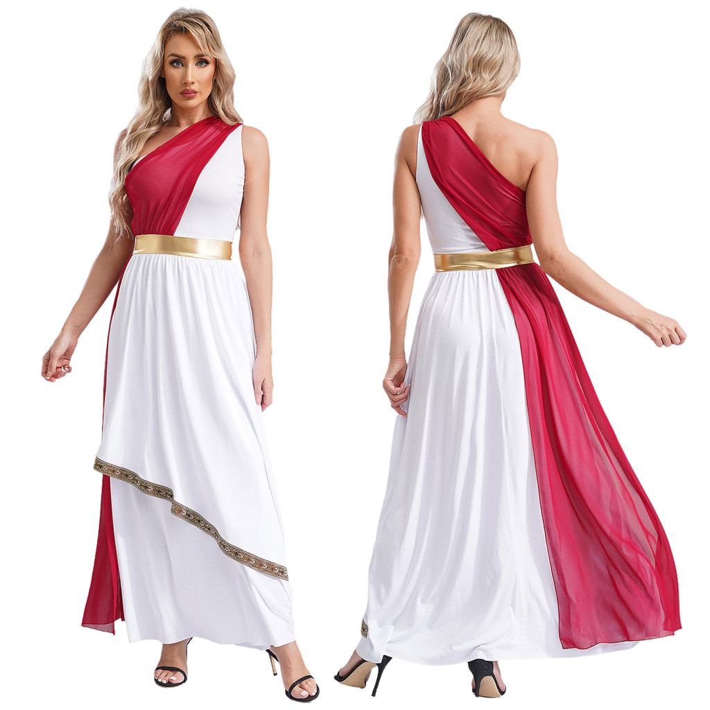 Women Ancient Greek Athena Goddess Princess Cosplay Costume Church ...